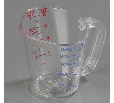Carlisle 43141AF07 8 Oz. Oval Measuring Cup with Pour Spout & C-Handle ...