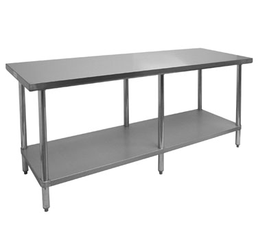 GSW WT PB3072 Premium Stainless Steel Work Table w Rear Upturn 72 x 30